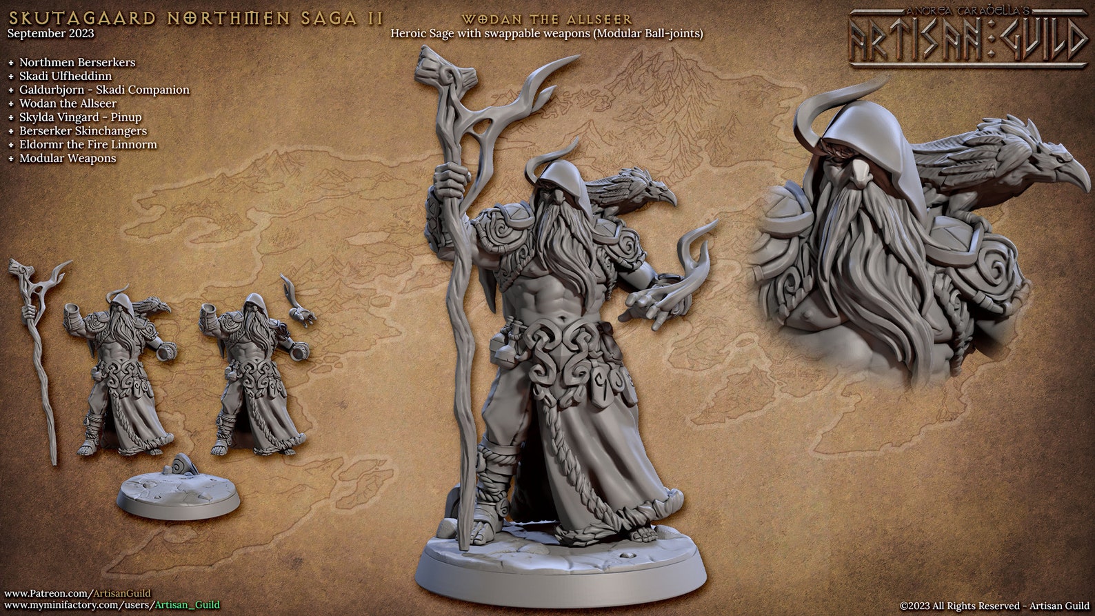 Dnd Druid Miniature Bundle Human Shapeshifter Mini for Dungeons and ...