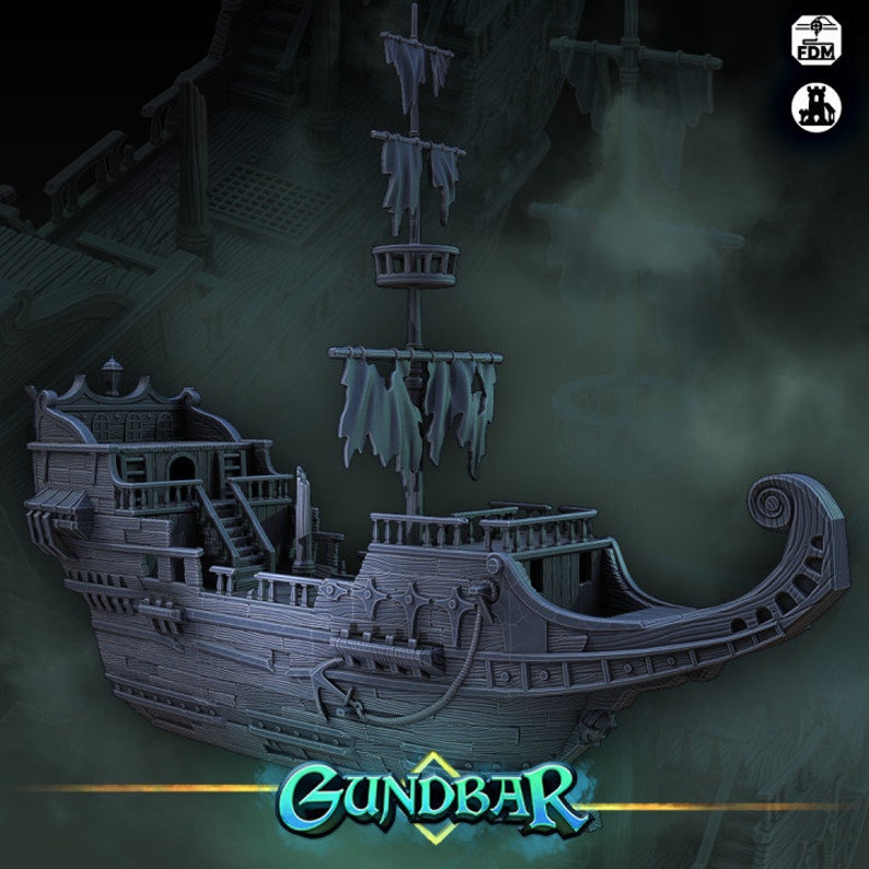 Dnd Pirate Ship Miniature for Dungeons and Dragons Saxon Boat for ...