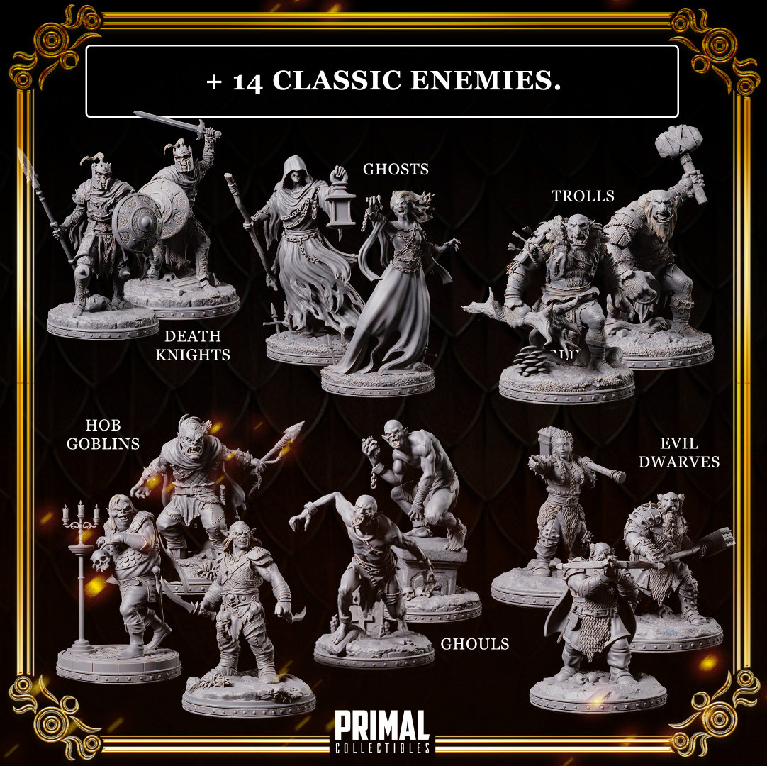 Dnd Campaign Miniatures Bundle Dungeon Quest Set Dungeons and Dragons ...