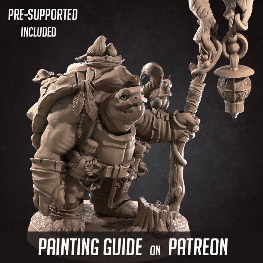 Dnd Tortle Monk Miniature for D&D Tavern Brawler Hero Character for ...