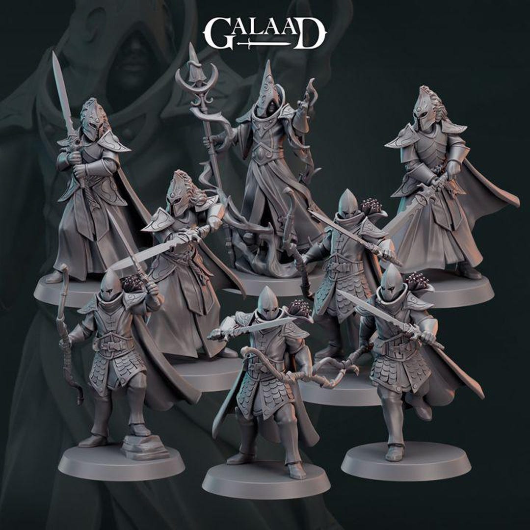 Dnd Elves Miniature Bundle for Dungeon Quest Set Dungeons and Dragons ...