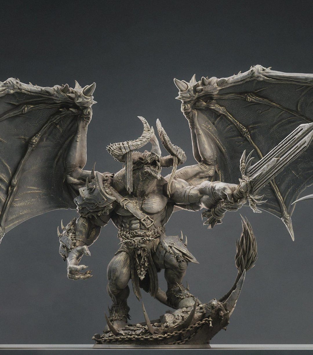 Dnd Hell Demon Mini Winged Deamon Model for Dungeons and Dragons Balor ...