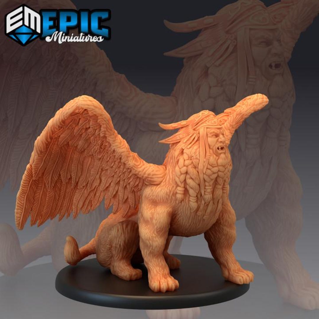 Dnd Androsphinx Creature Miniature for Dungeon Quest Set Dungeons and ...