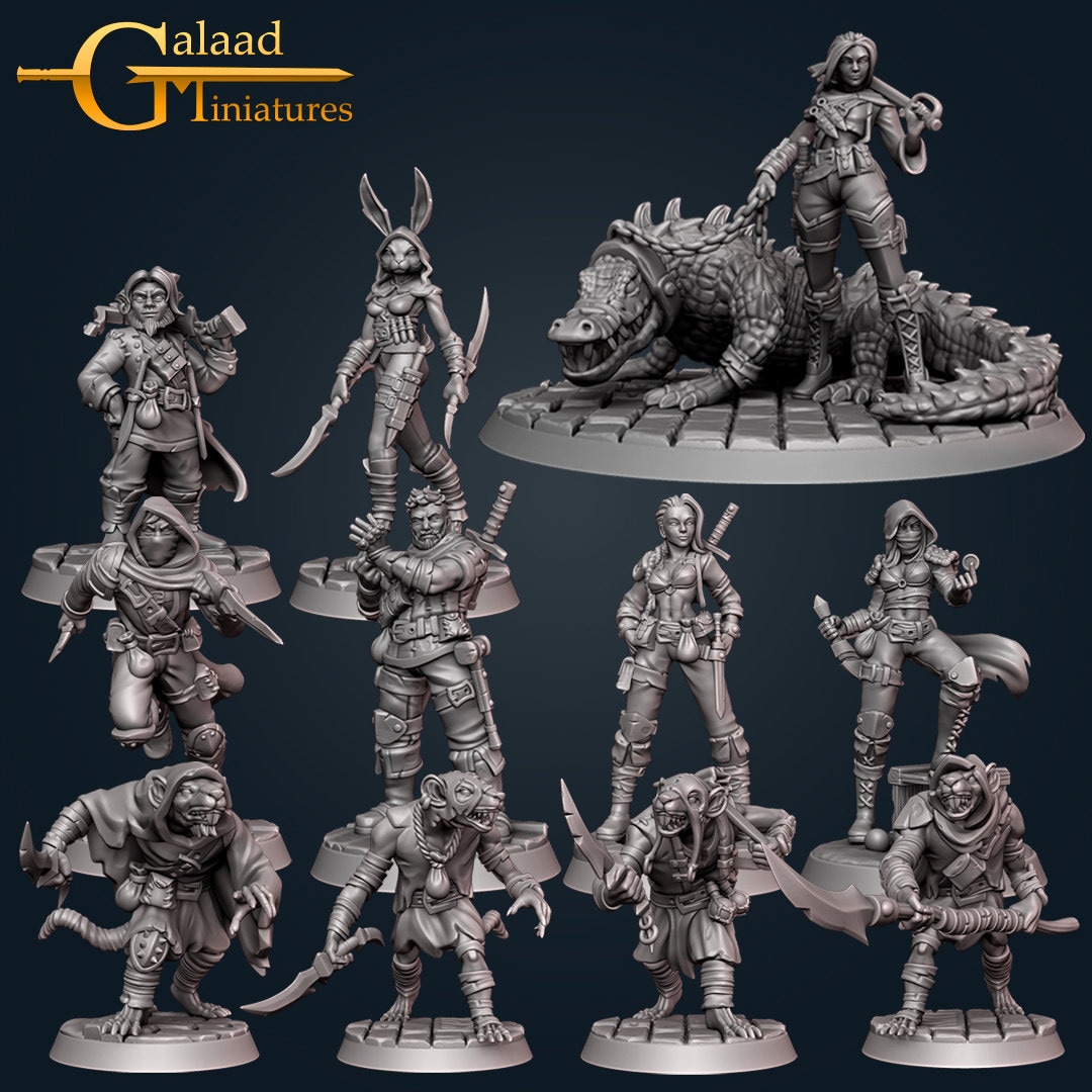 Dnd Character Miniatures Bundle Mini for Dungeons and Dragons Mini Set ...