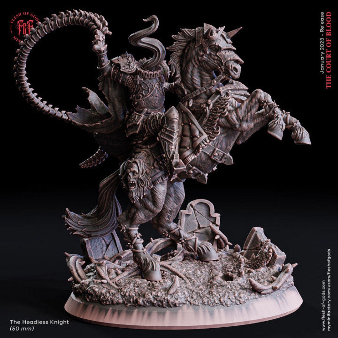 Dnd Headless Horseman Miniature for D&D Hero Character for Dungeons and ...