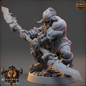 Dnd Orc Barbarian Miniatures Bundle Orc Warband Mini for Dungeons and ...