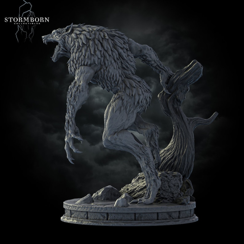 Dnd Werewolf Miniature Evil Shapeshift Mini Dnd Enemy Miniatures ...