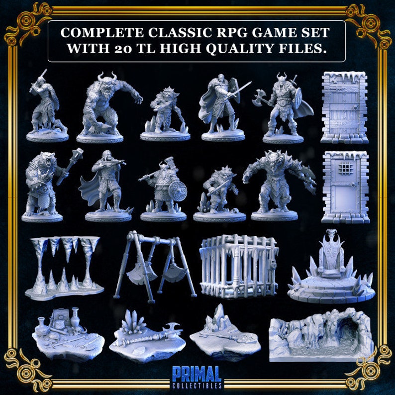 Dnd Campaign Miniatures Bundle Freezing Darkness Set Dungeons and ...