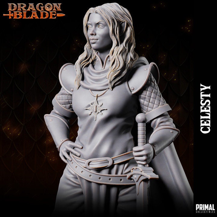 Dnd Female Paladin Miniature for Dnd Miniatures Playable Characters ...