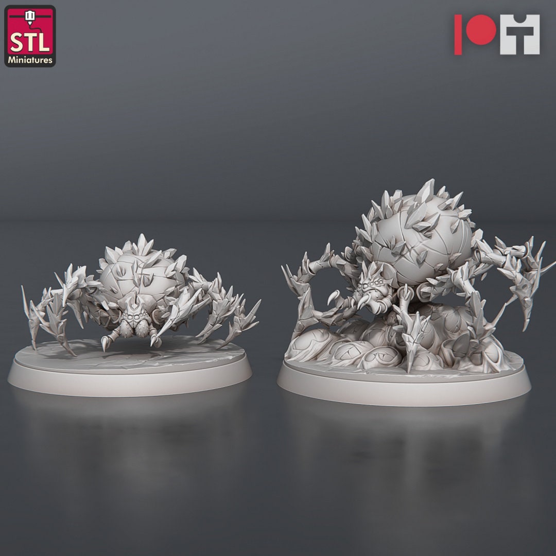 Dnd Ice Spiders Miniature Evil Boss Mini Dnd Enemy Miniatures Dungeons ...