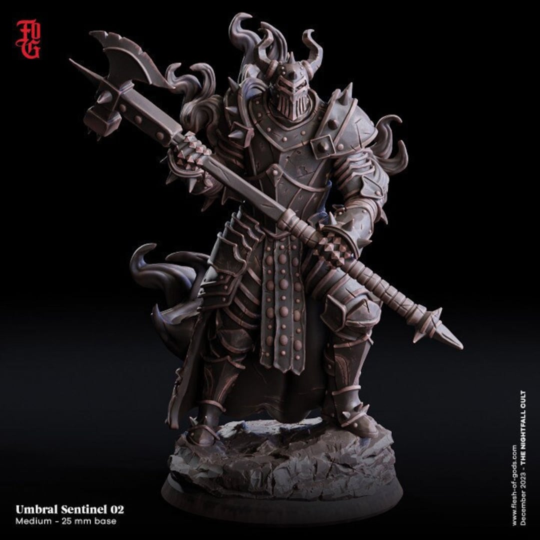 Dnd Human Vampire Knight Miniature for D&D Hero Character for Dungeons ...