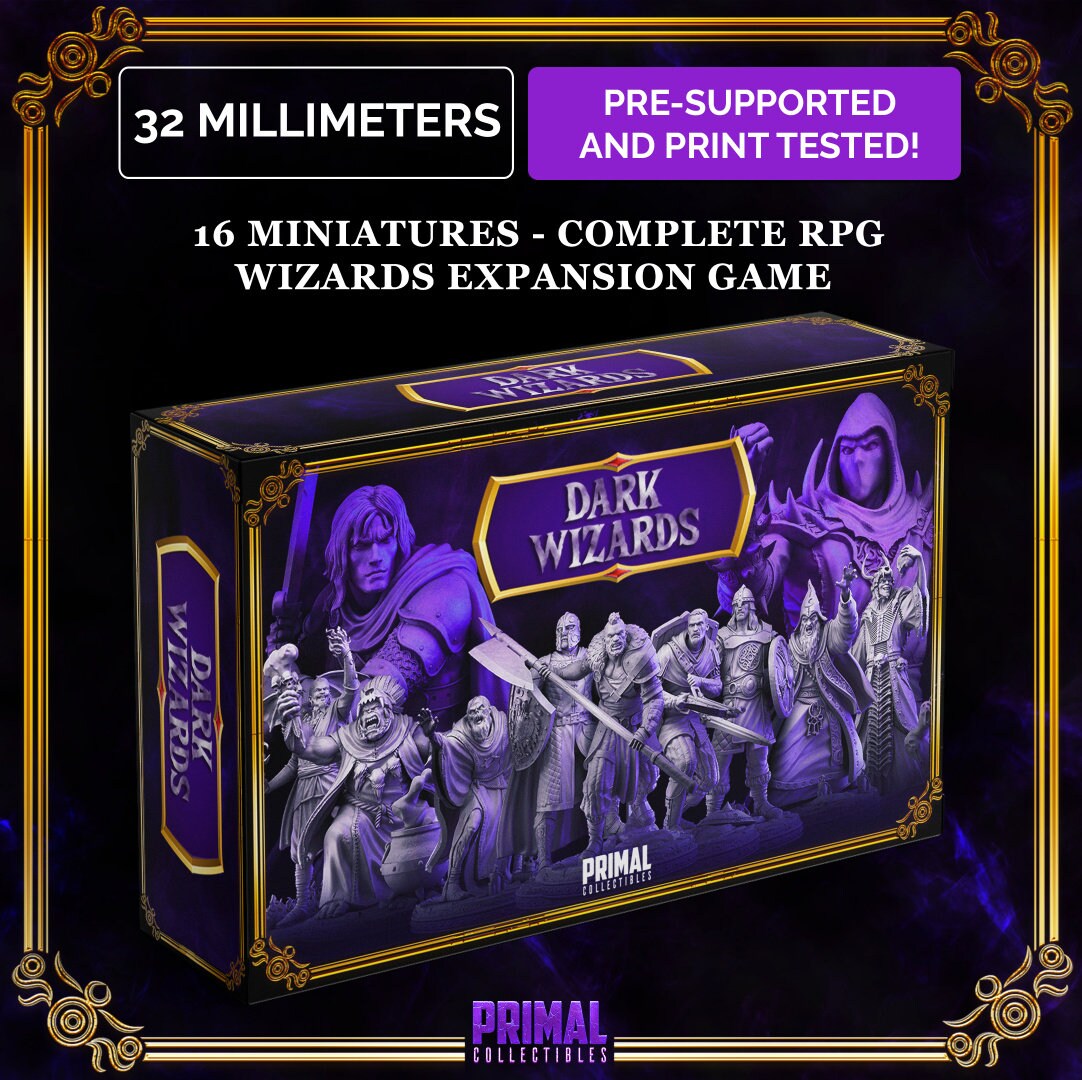 Dnd Campaign Miniatures Bundle Dark Wizards Set Dungeons and Dragons ...