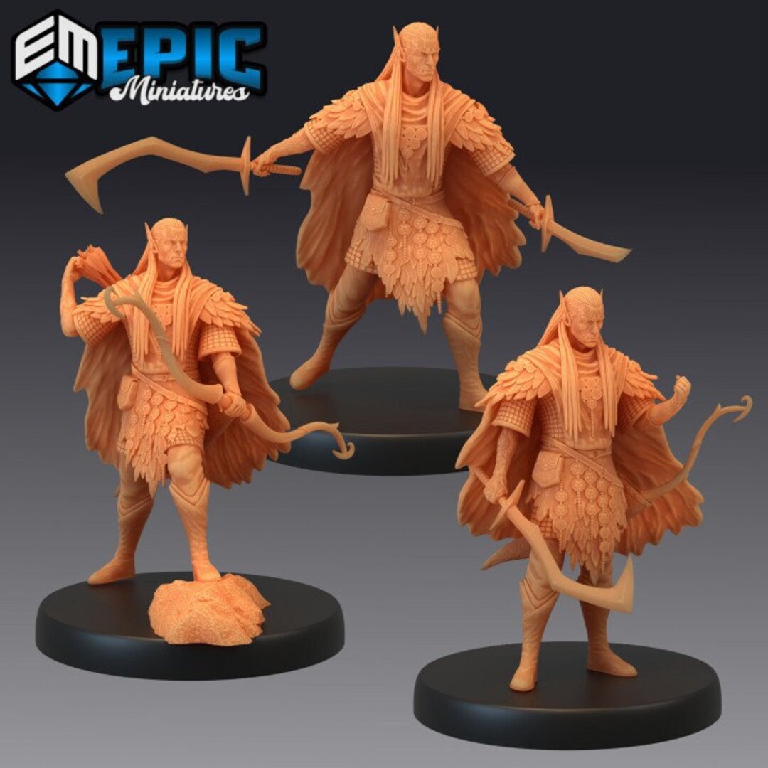 Dnd Fae Elves Miniature Bundle for Dungeon Quest Set Dungeons and ...