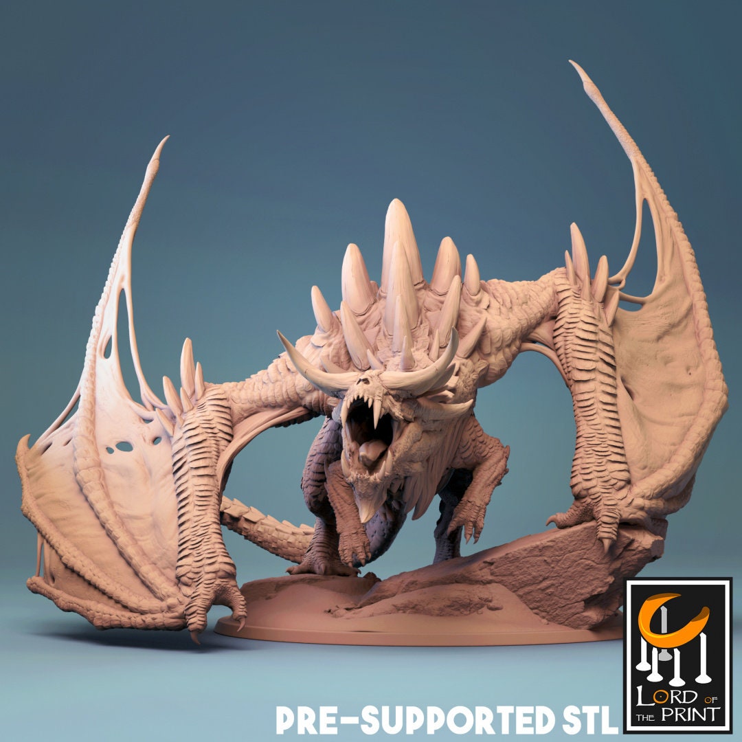Dnd Red Dragon Mini Boss Miniature Dnd Enemy Mini for Dungeons and ...