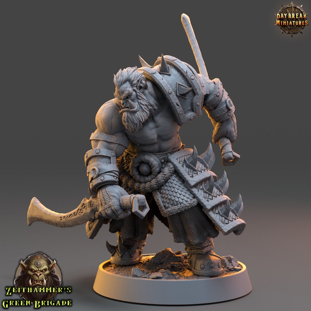 Dnd Orc Barbarian Miniatures Bundle Orc Warband Mini for Dungeons and ...