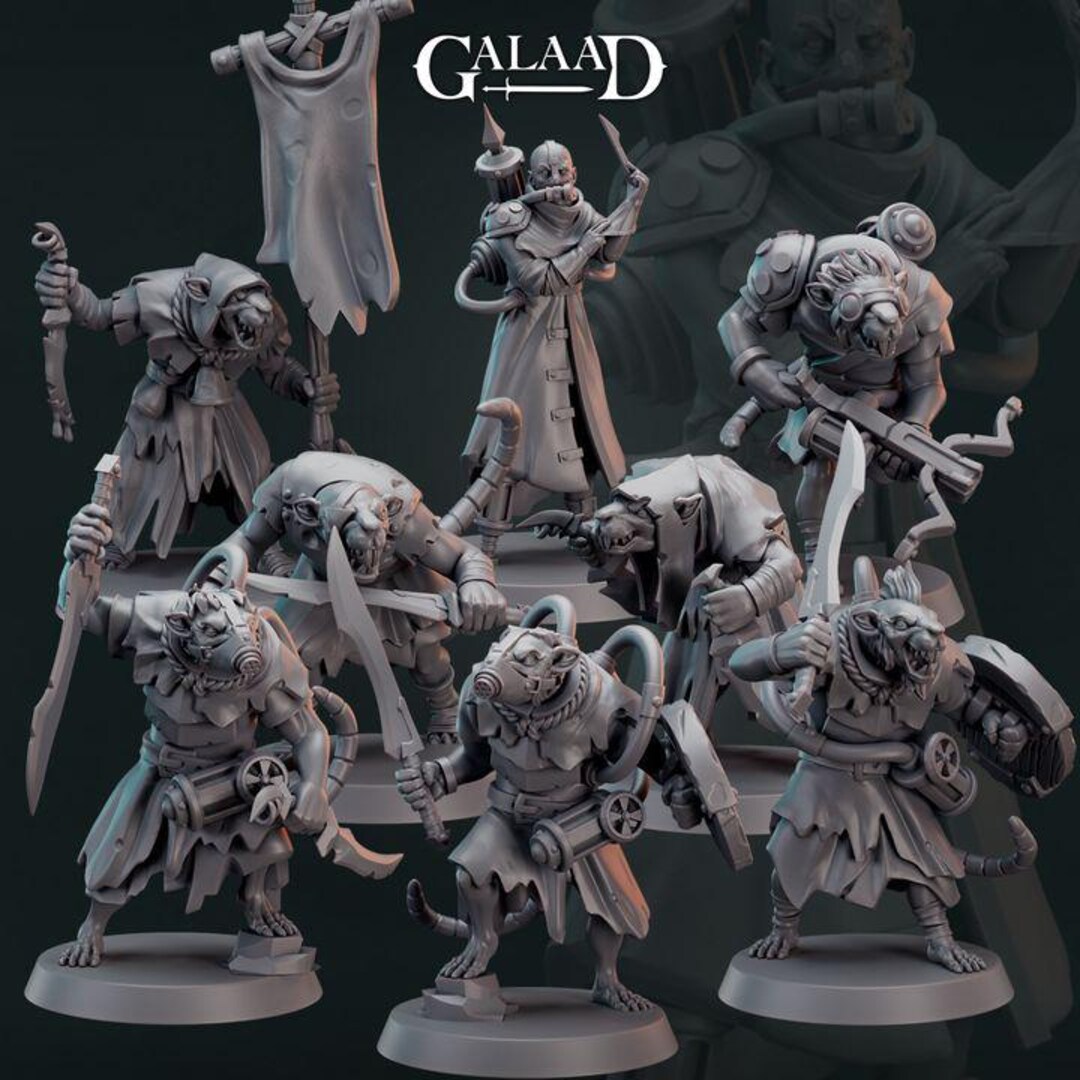 Dnd Humanoid Rat Miniatures Bundle for Dnd Miniature Thief Mini for ...