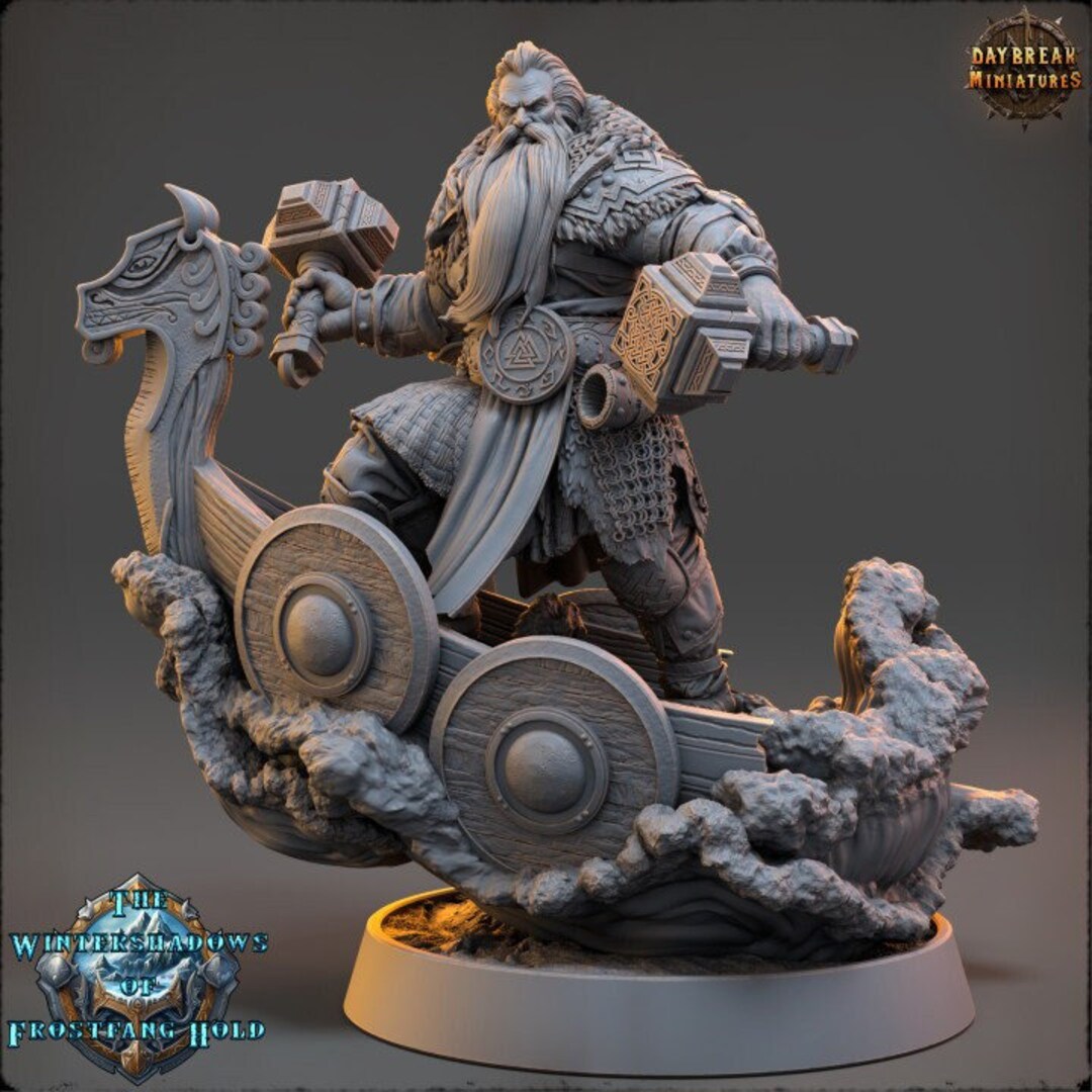 Dnd Human Barbarian Viking Miniature for D&D Hero Character for ...