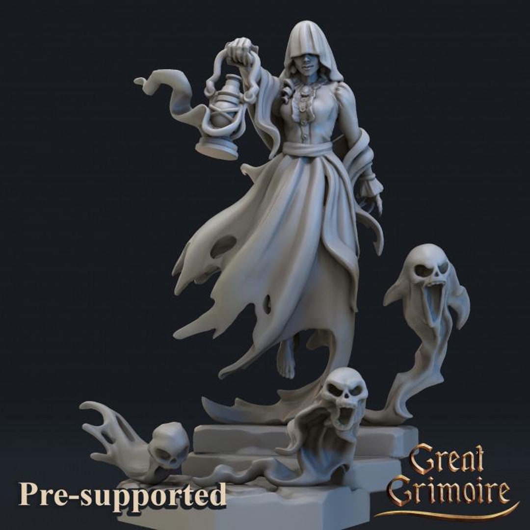 Dnd Dark Necromancer Wizard Miniature for D&D Warlock Hero Character ...