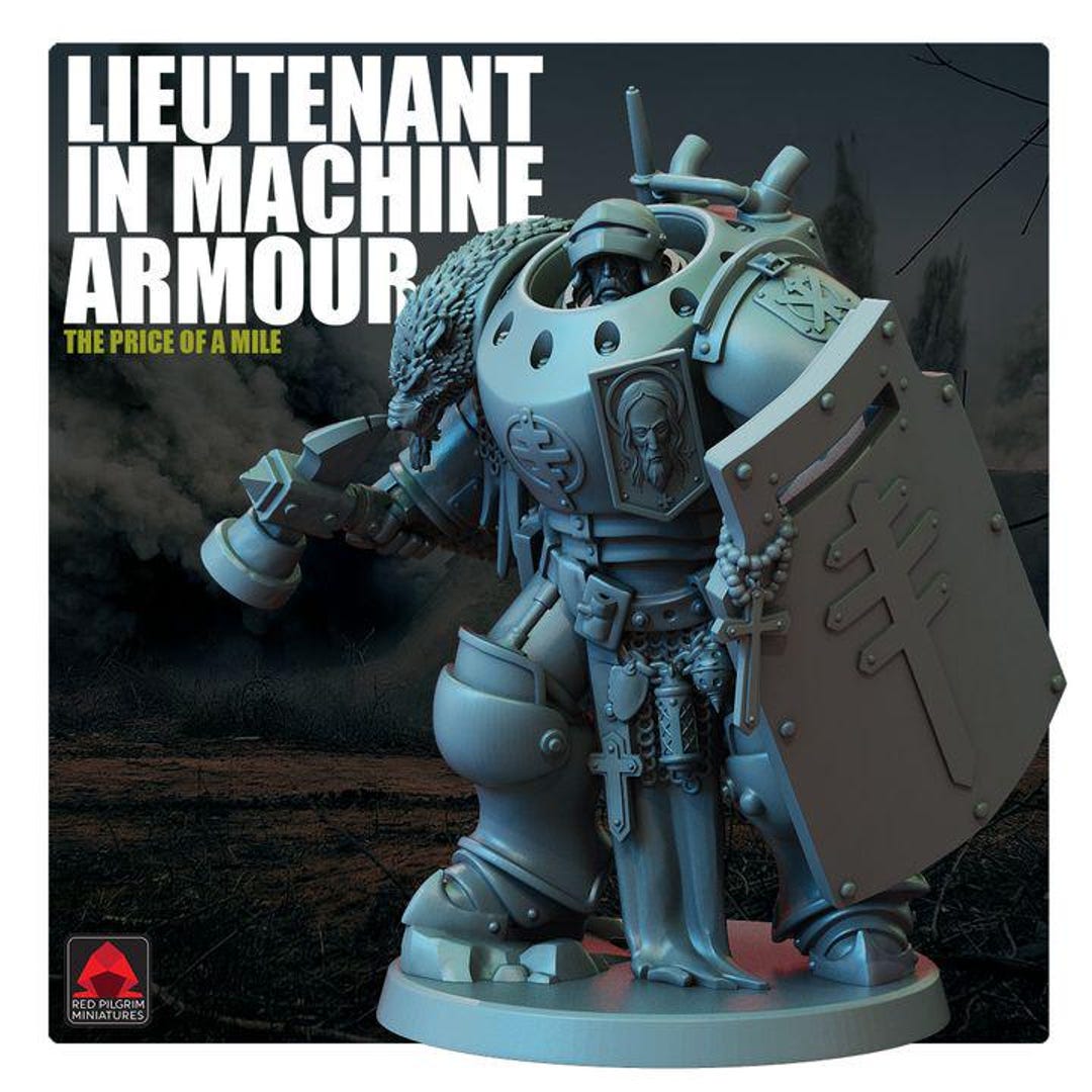 Lieutenant in Machine Armour, Character Miniature New Antioch Character ...