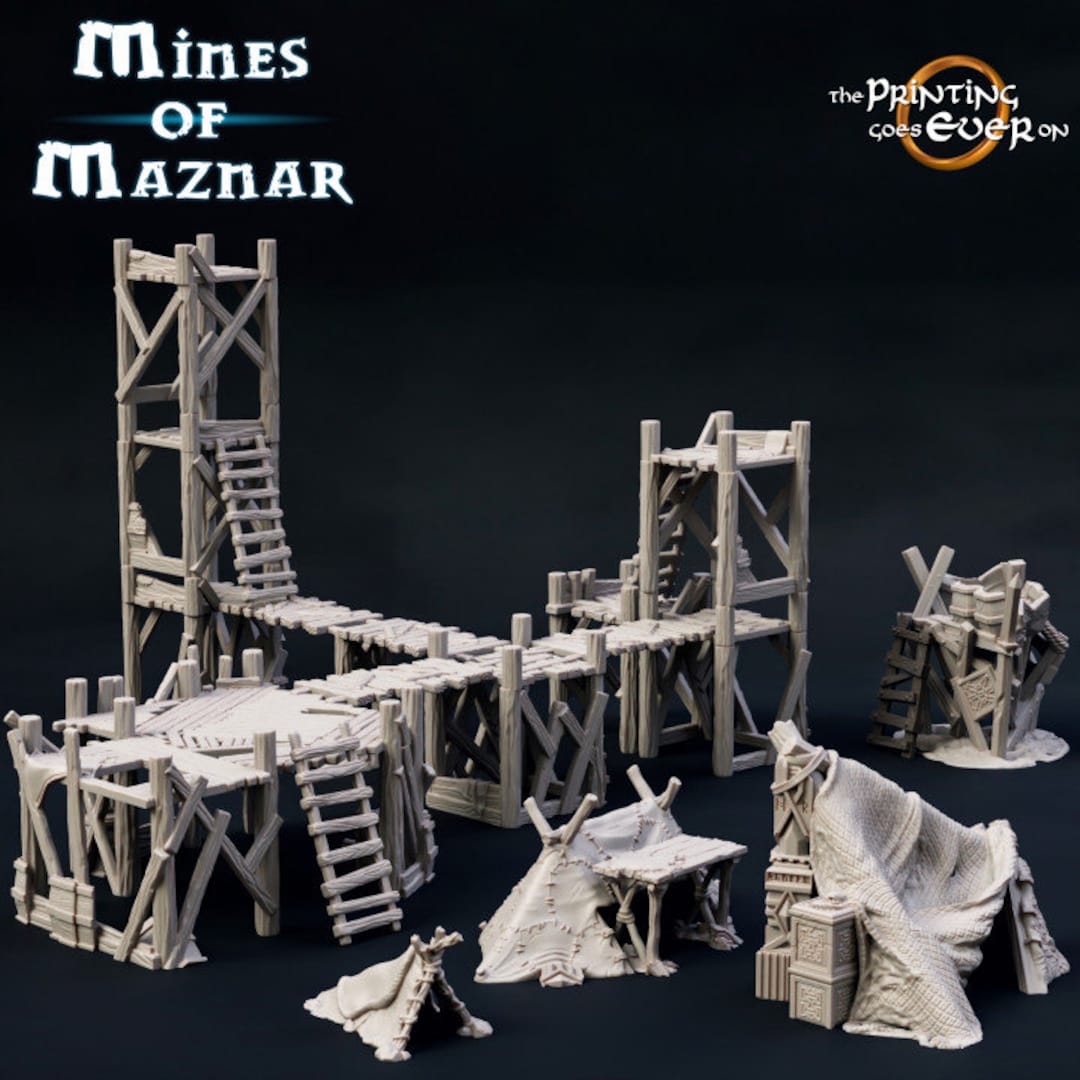 Dnd Terrain Cave Scaffolding Mines for Dungeons and Dragons, Mines of ...