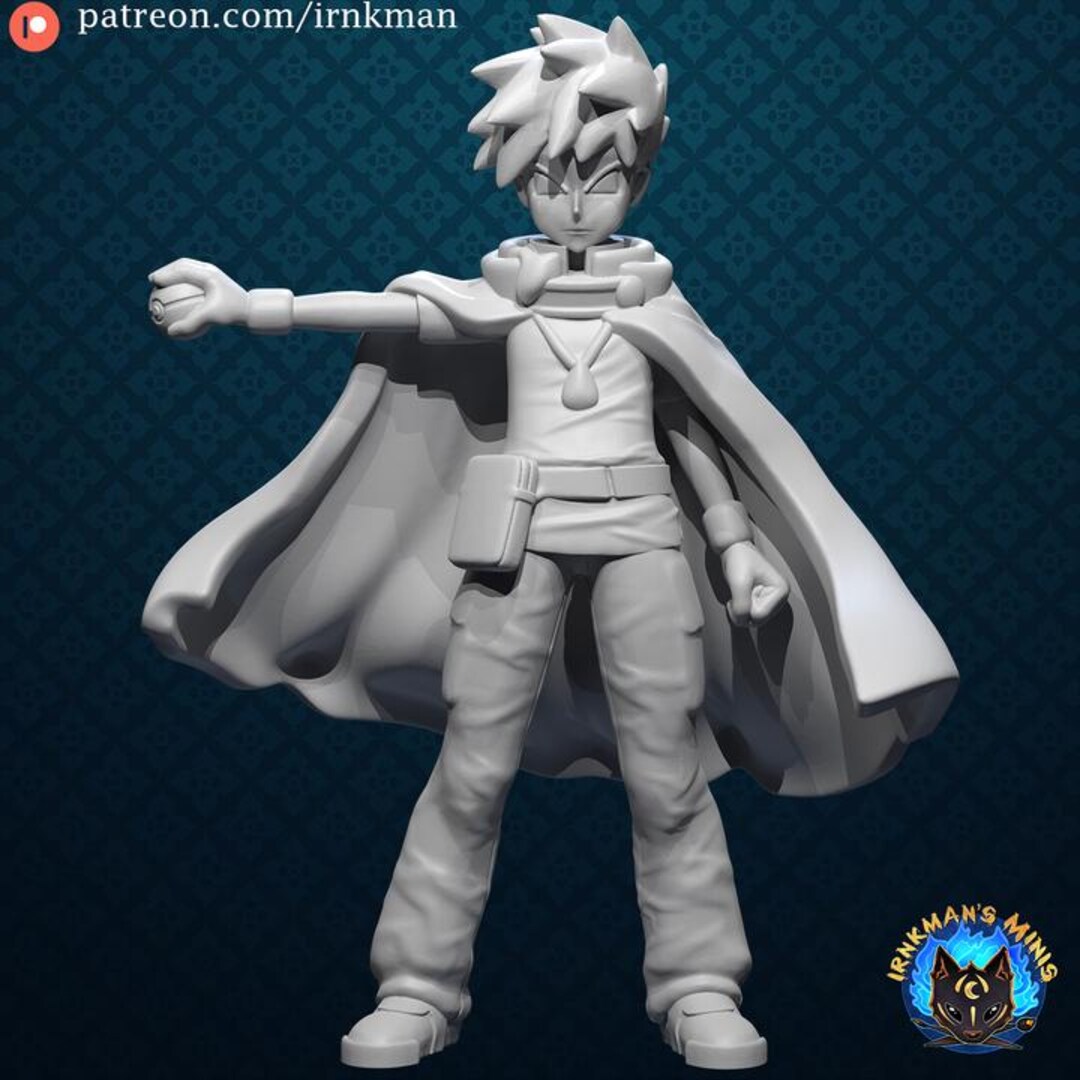 Pokemon Blue Gym Leader Nemesis Pokemon Minis Miniature 3D Printed ...