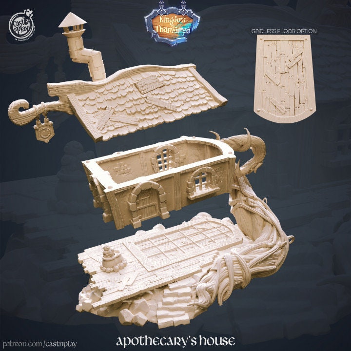 Building Terrain Dnd Apothecary Hut for Dungeons and Dragons Druid Home ...