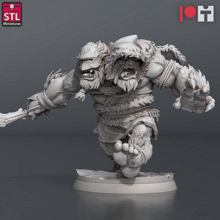 Dnd Snow Troll Miniature Evil Monster Mini Dnd Enemy Monster Dungeons ...
