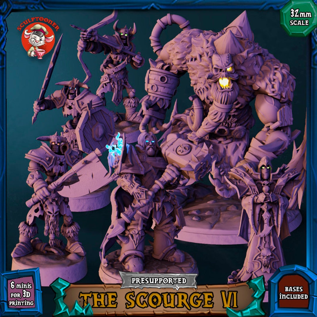 Dnd Warcraft Undead Miniatures Bundle Icecrown Set Dungeons and Dragons ...