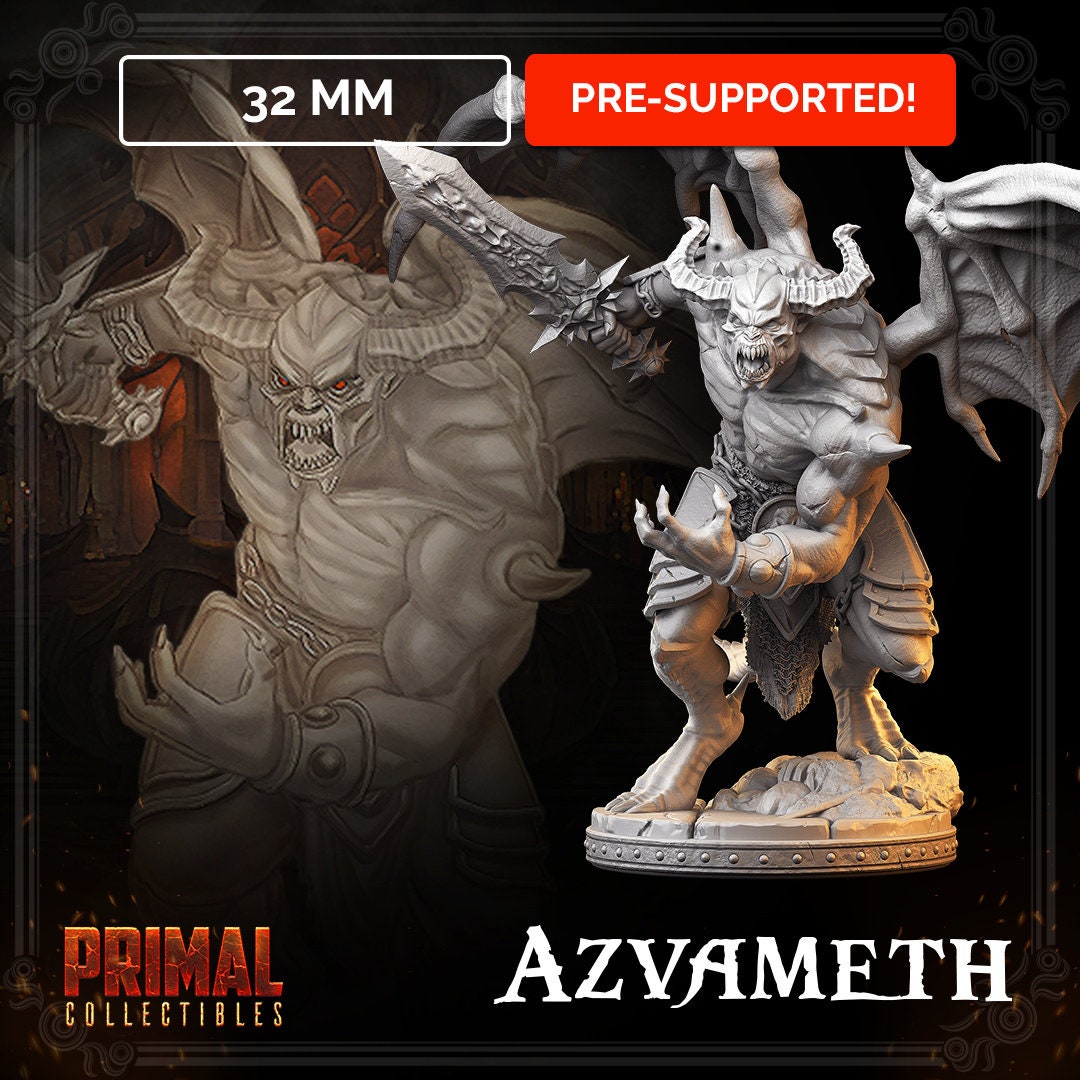 Dnd Hell Demon Mini Winged Deamon Model for Dungeons and Dragons Balor ...