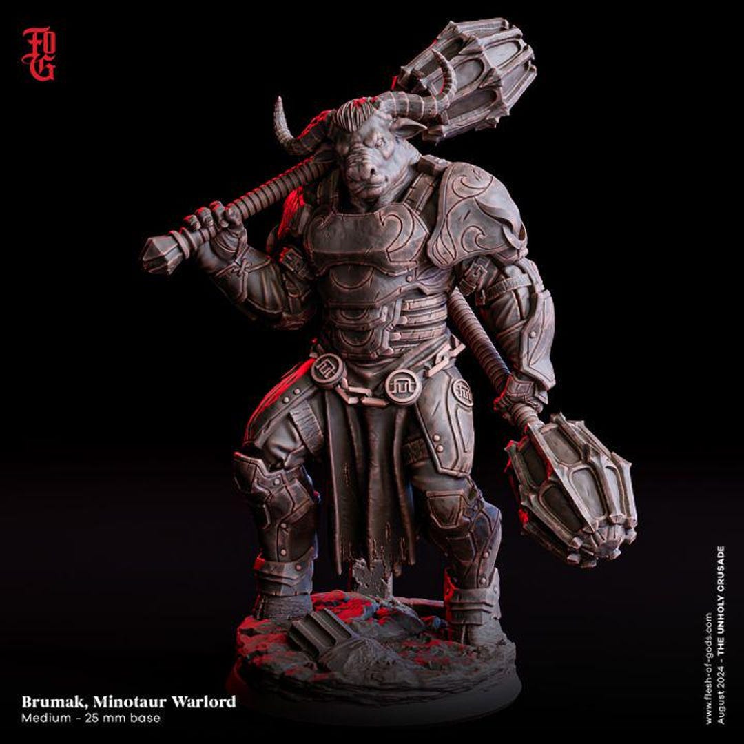 Dnd Minotaur Miniature Evil Shapeshift Mini Dnd Enemy Miniatures ...