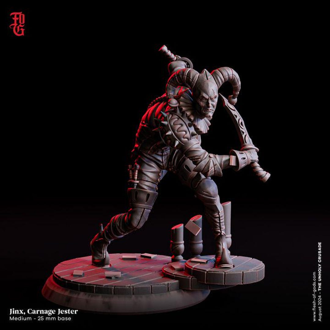 Dnd Street Rogue Miniature D&D Clown Jester Joker Hero Character for ...