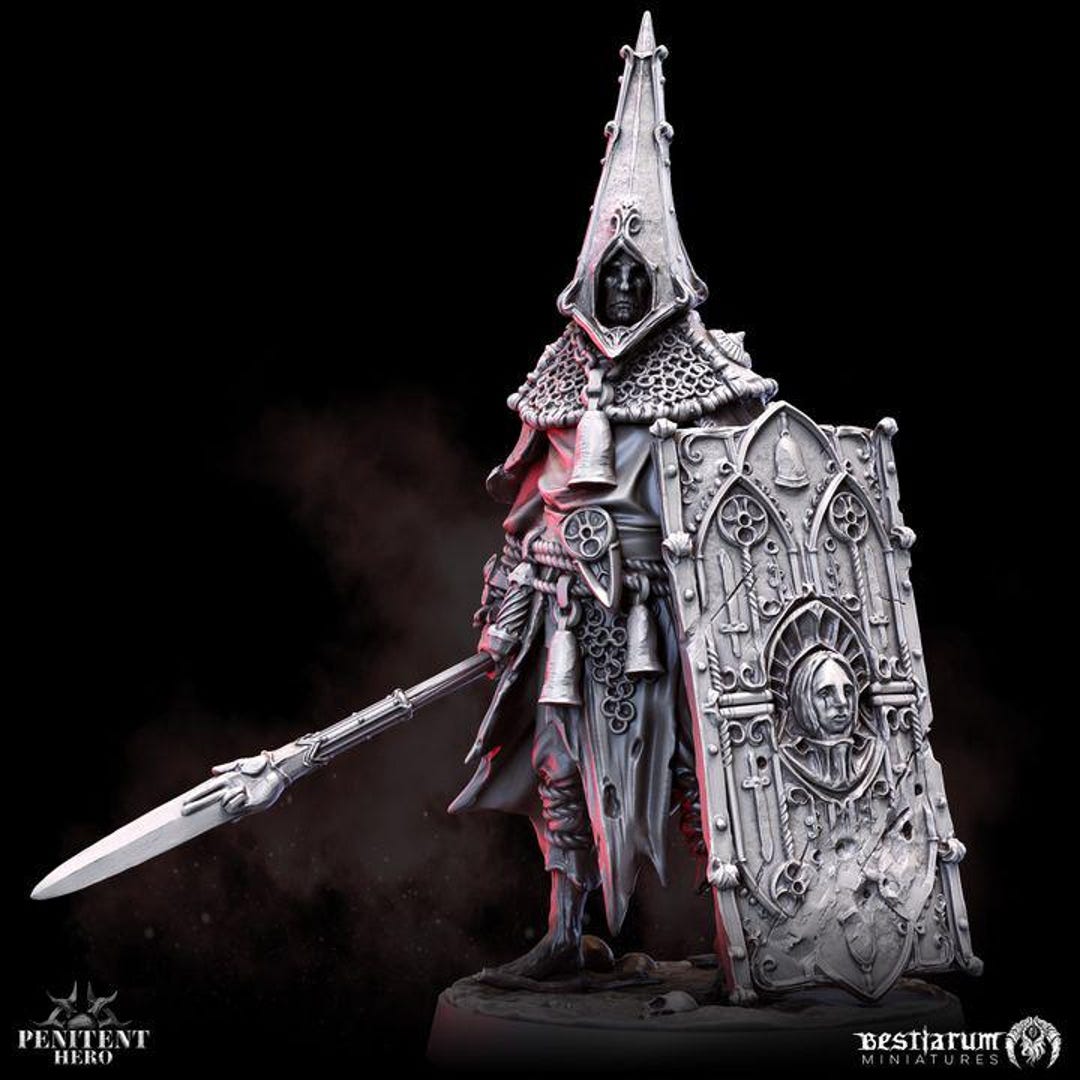War Prophet Priest, Character Miniature Knight of the Bell DND Models ...