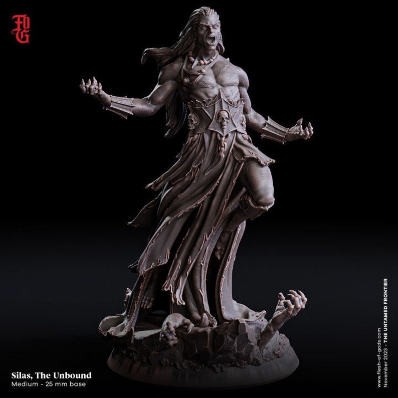 Dnd Crazed Necromancer Wizard Miniature for D&D Hero Character for ...