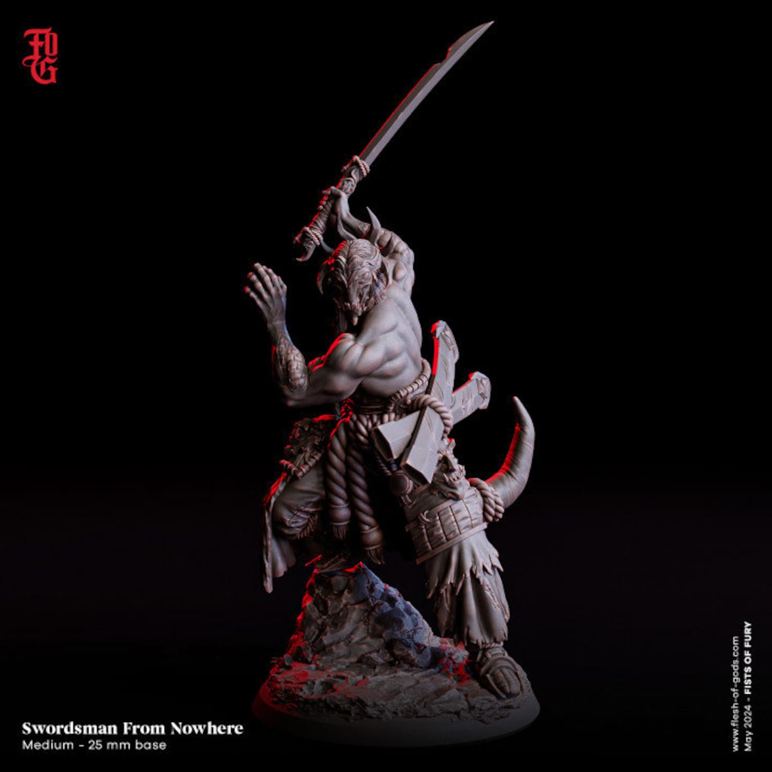 Dnd Oni Demon Samurai Miniature for D&D Fighter Hero Character for ...