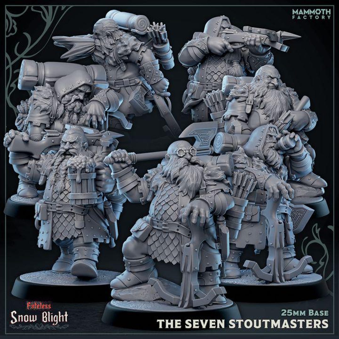 Dnd Dwarf Miniature Bundle for Dungeon Quest Set Dungeons and Dragons ...
