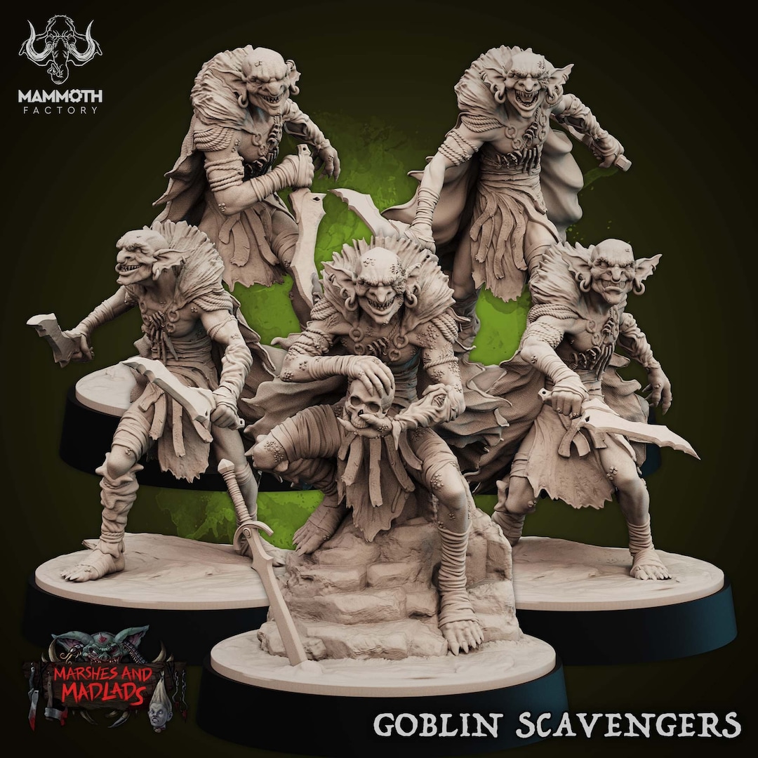 Dnd Goblin Miniatures Bundle for Dnd Miniature Thief Mini for Dungeons ...