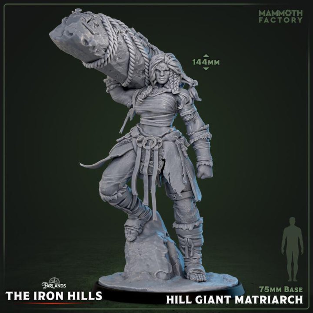 Dnd Female Hill Giant Mini for Dungeons and Dragons Mini Lord of the ...