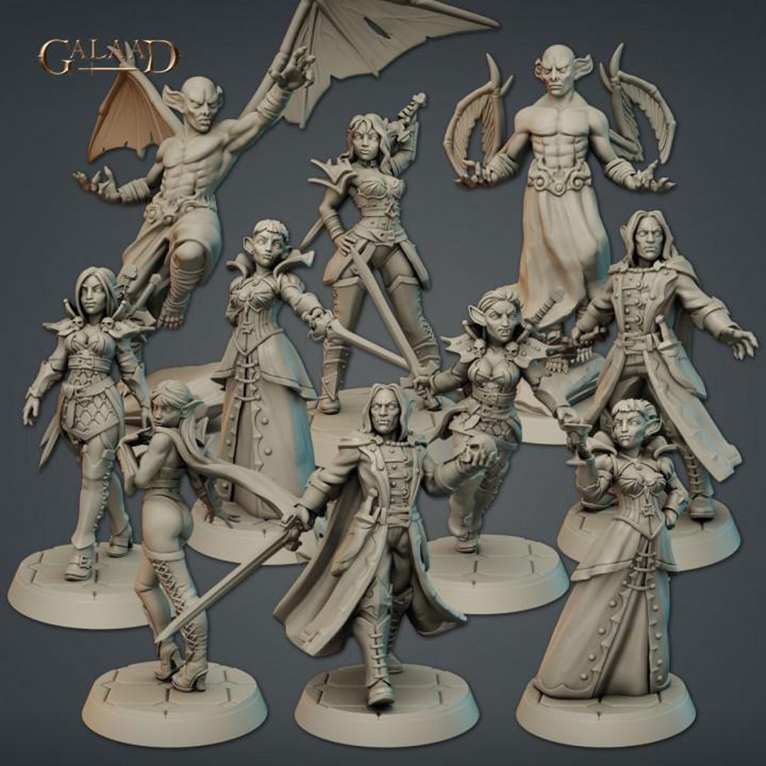 Dnd Vampire Miniature Evil Shapeshift Mini Dnd Enemy Miniatures ...