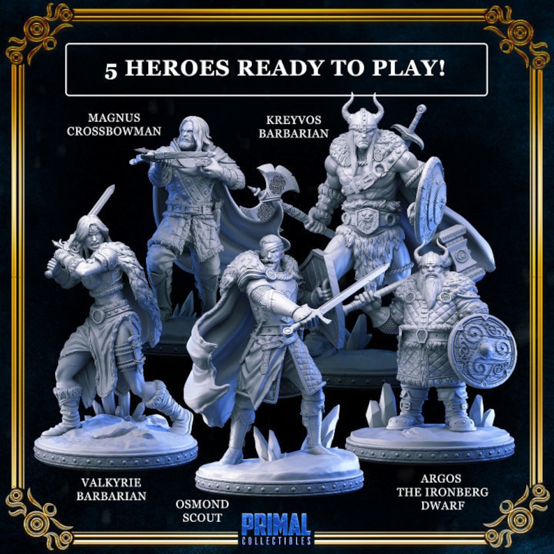 Dnd Campaign Miniatures Bundle Freezing Darkness Set Dungeons and ...