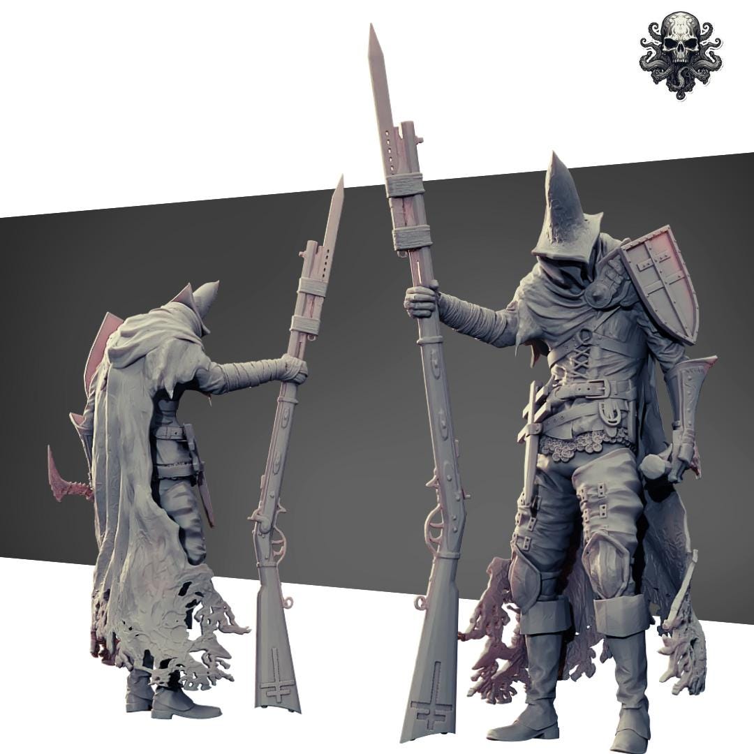 Watcher Miniature Mini DND Models Trench Crusade Miniatures Compatible TTRPG Trench Pilgrams ...