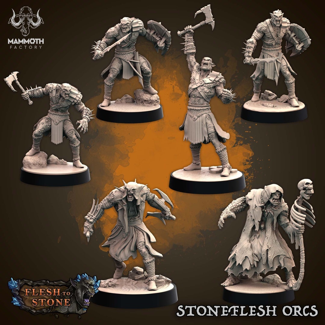 Dnd Orc Miniatures Bundle Goblin Enemy Mini for Dungeons and Dragons ...