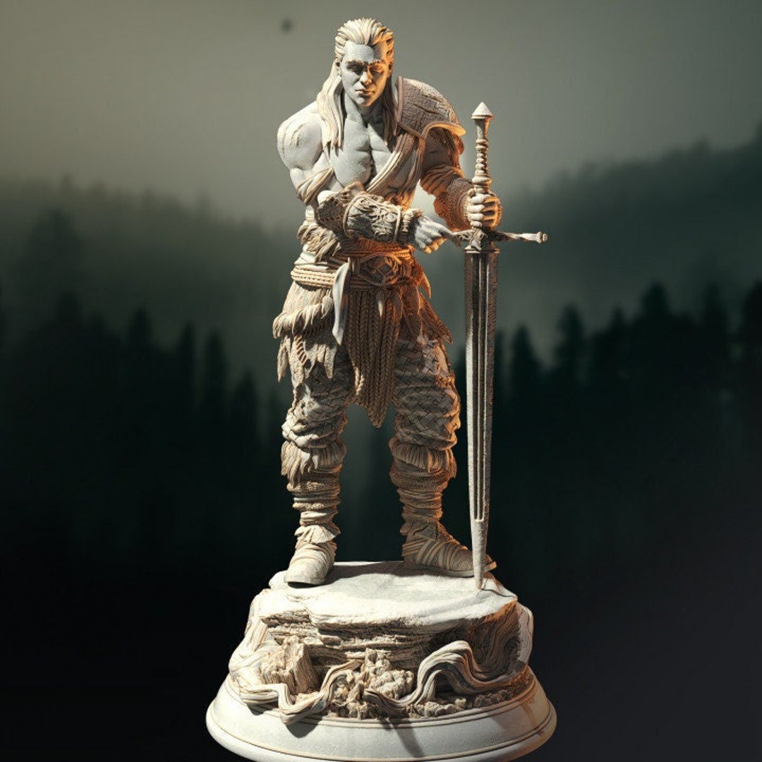 Dnd Human Noble Knight Miniature D&D Barbarian Twohanded Weapon ...