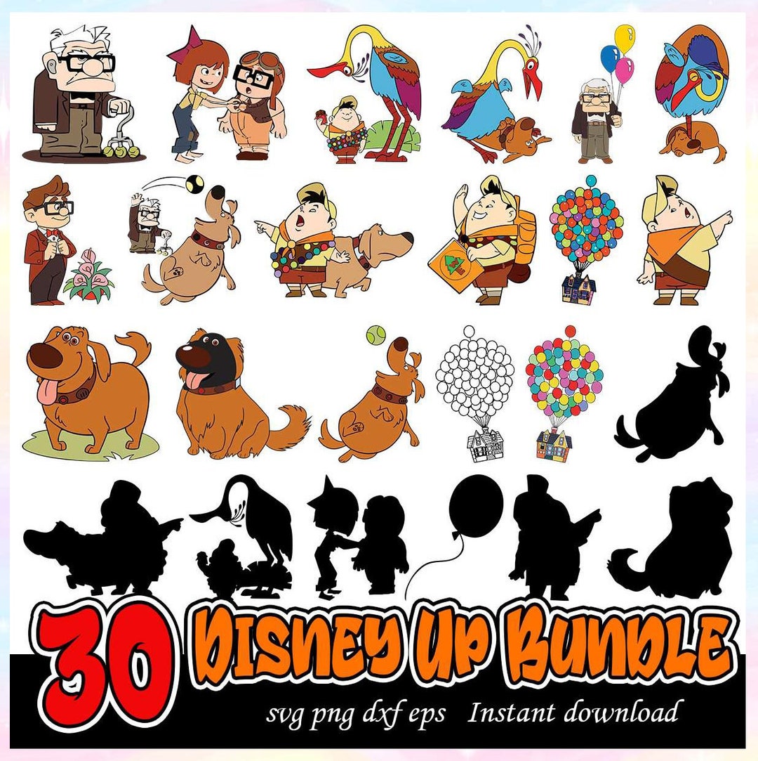 Up Svg, Layered SVG, DXF, PNG, up Svg Bundle, Movie Digital Download ...
