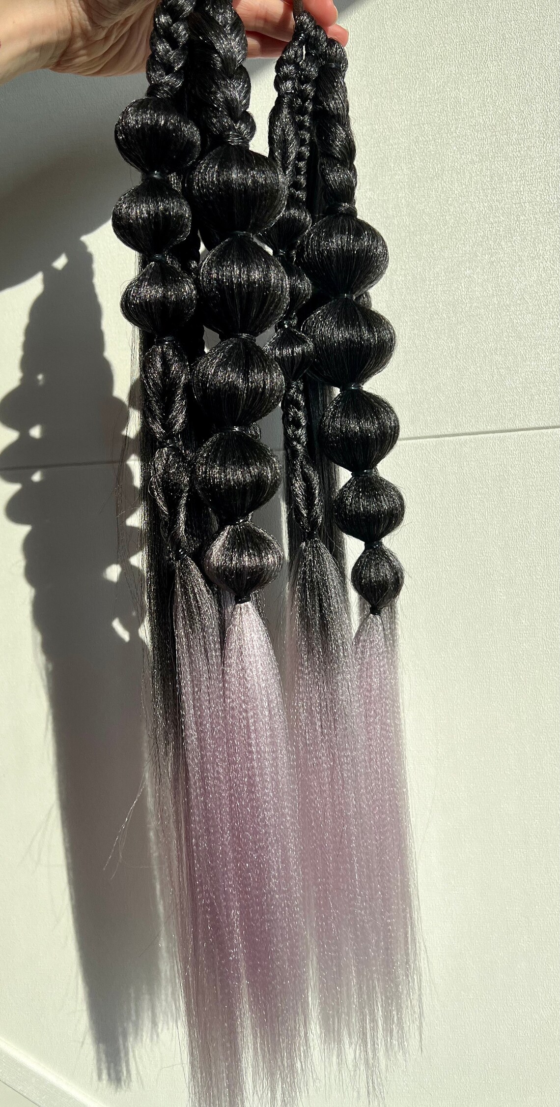 Rave Braids, Festival Hair Extension, Ready to Wear Rave Hair Bubble ...