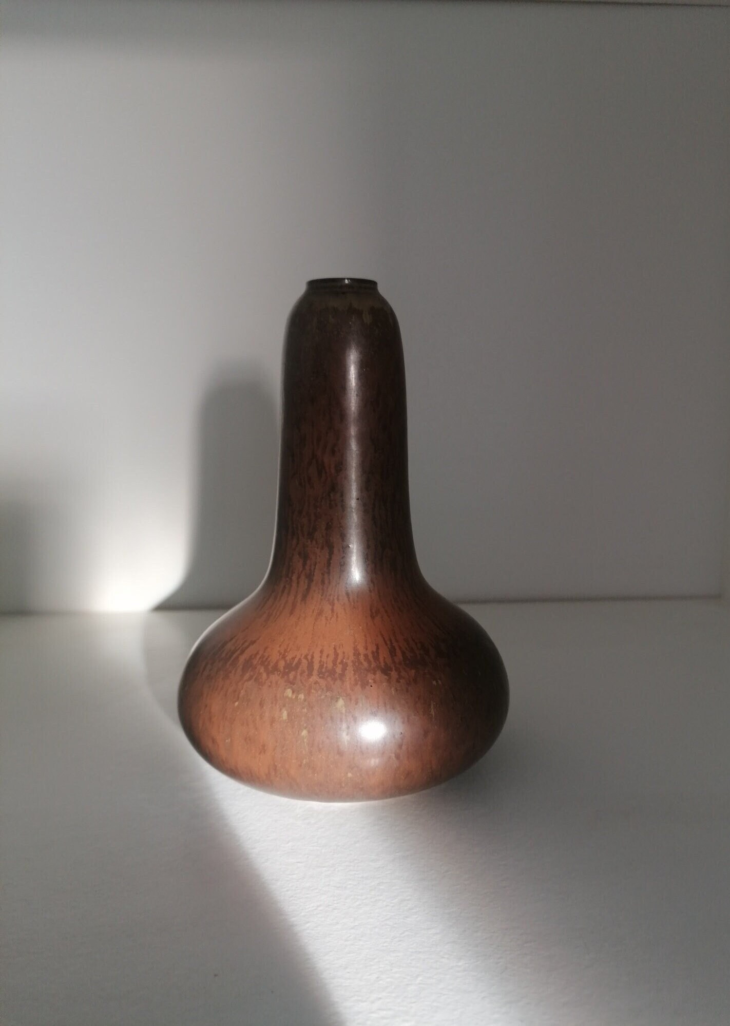 1950s Gunnar Nylund Iridescent Brown Copper Kalebass Shaped Ceramic ...