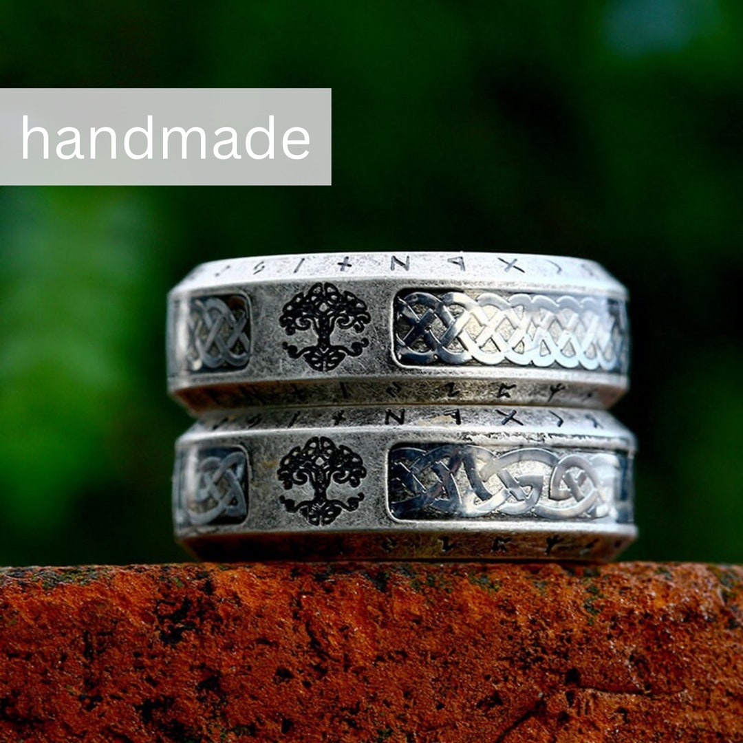 Yggdrasil Viking Ring Ouroboros Viking Ring Intricately Crafted ...