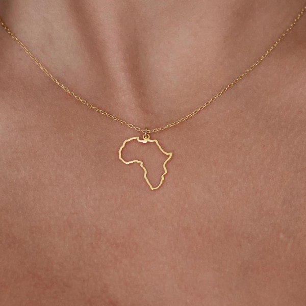 African Map Necklace - Etsy UK