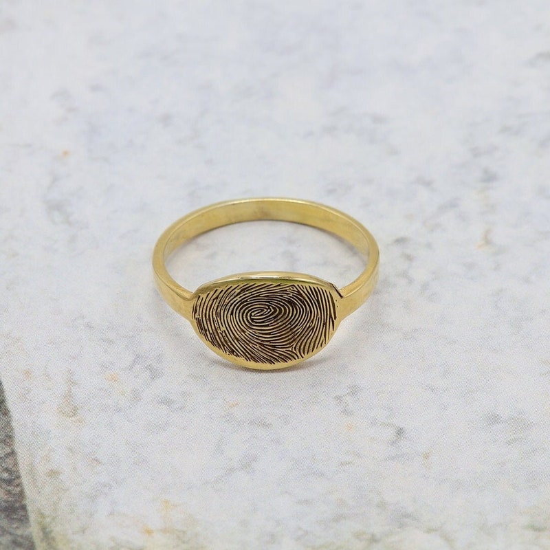 Gold Fingerprint Jewelry - Etsy