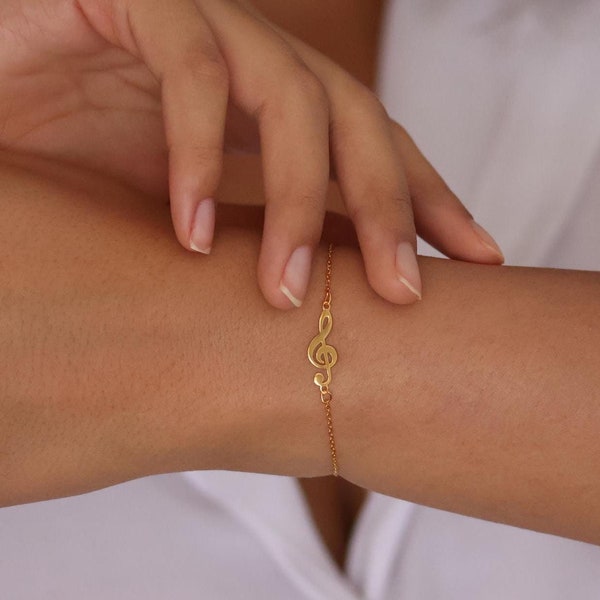 Music Note Bracelet - Etsy