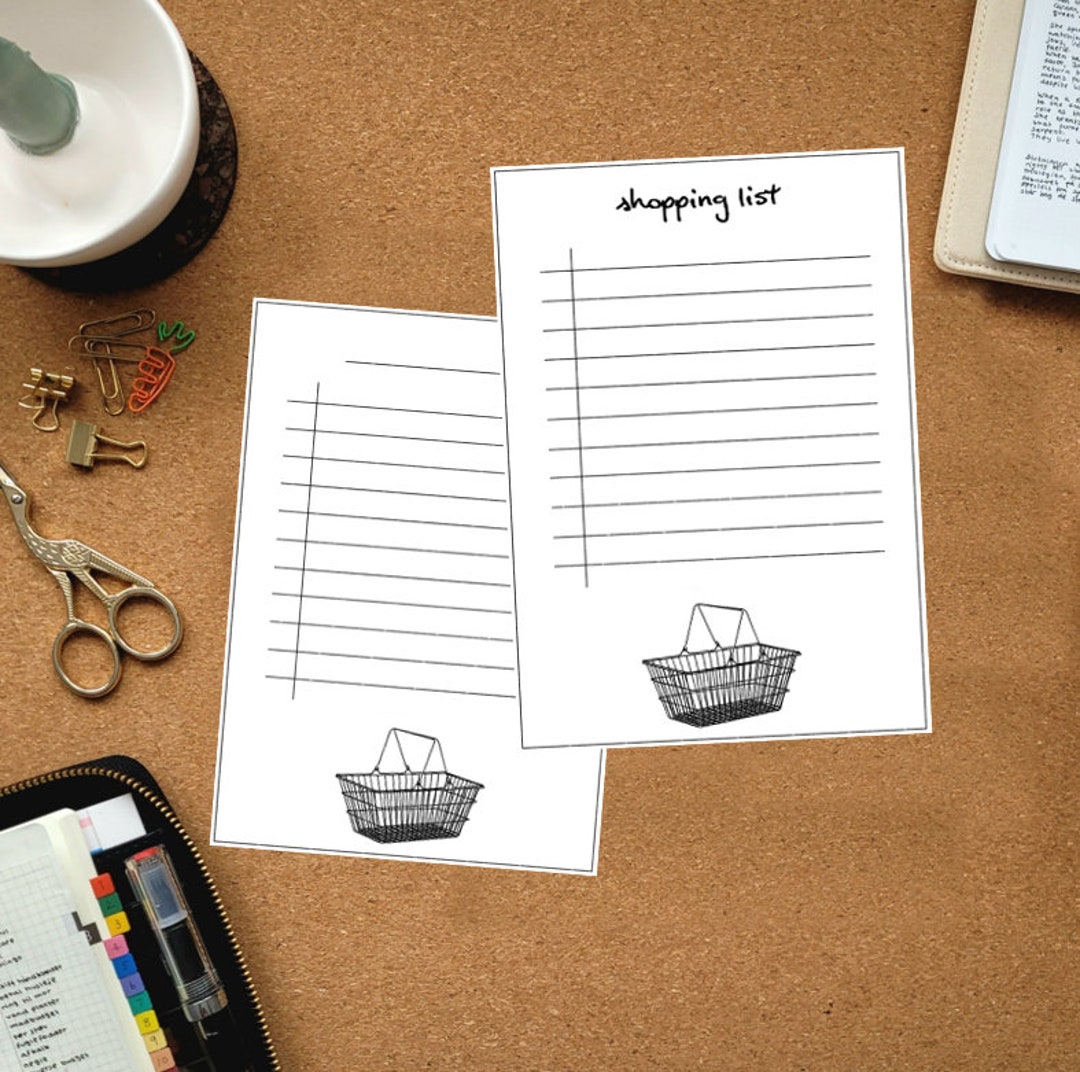 Shopping List Notepad Printable / Digital Notepad to Write Your Grocery ...